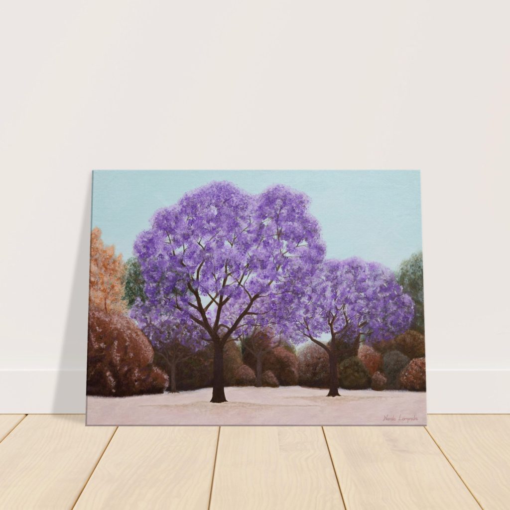 Jacaranda Tree Canvas Print | Landscape Wall Art - Luzandre